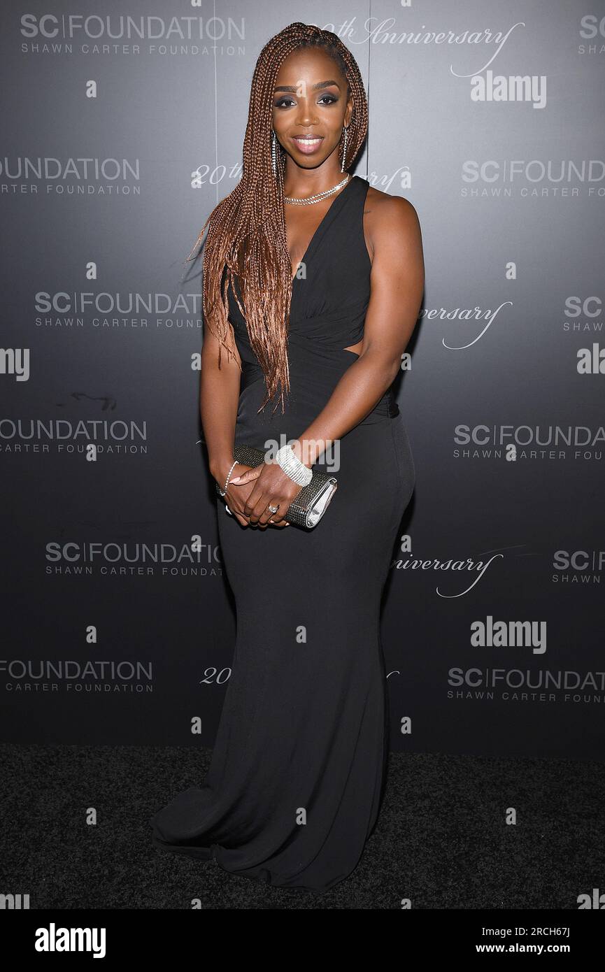 New York, USA. 14th July, 2023. Myriam attends the Shawn Carter ...