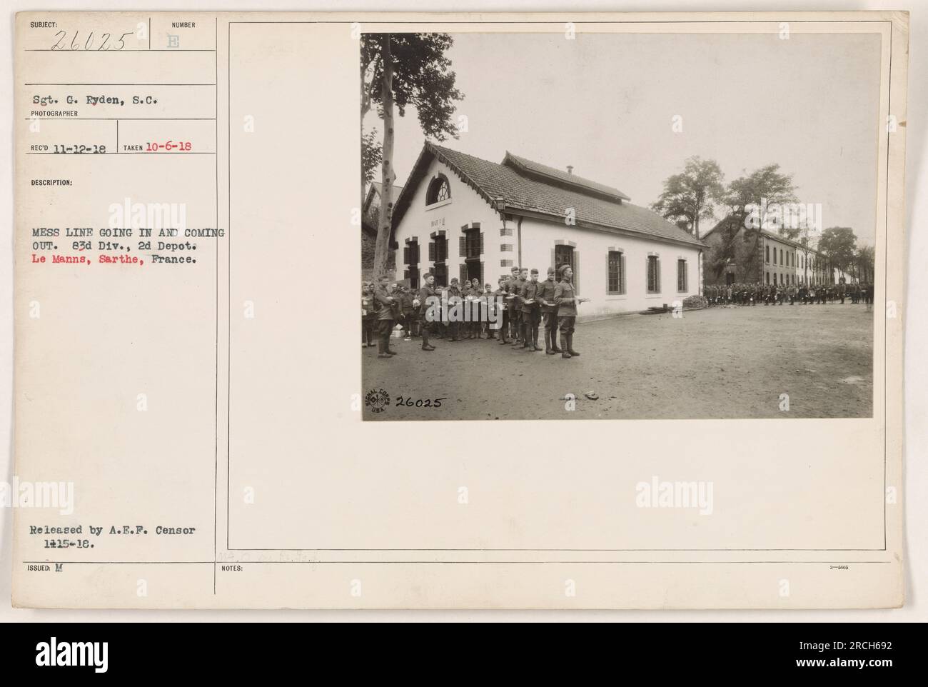 Soldiers of the 83rd Division, 2nd Depot, in Le Mans, Sarthe, France ...
