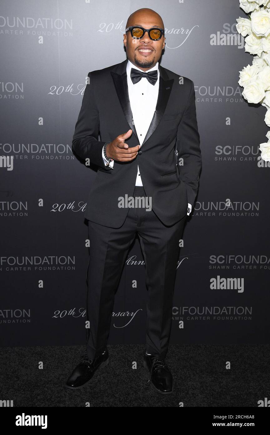 New York, USA. 14th July, 2023. DJ Trauma attends the Shawn Carter ...