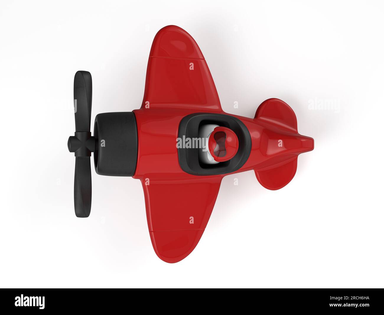Toy airplaine on a white background. 3d illustration Stock Photo - Alamy