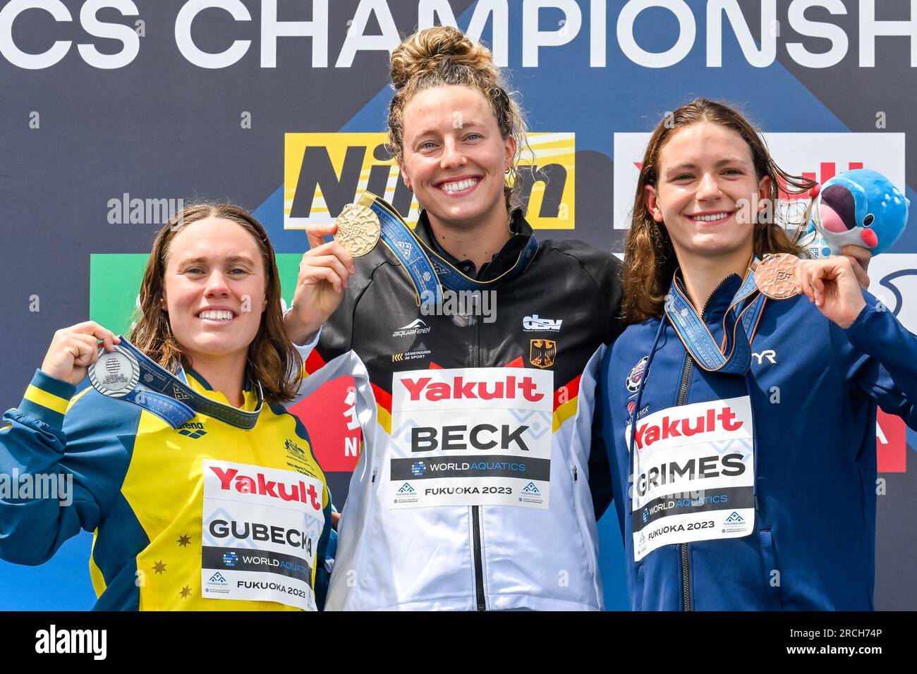 Fukuoka, Japan. 15th July, 2023. Chelsea Gubecka of Australia, silver ...
