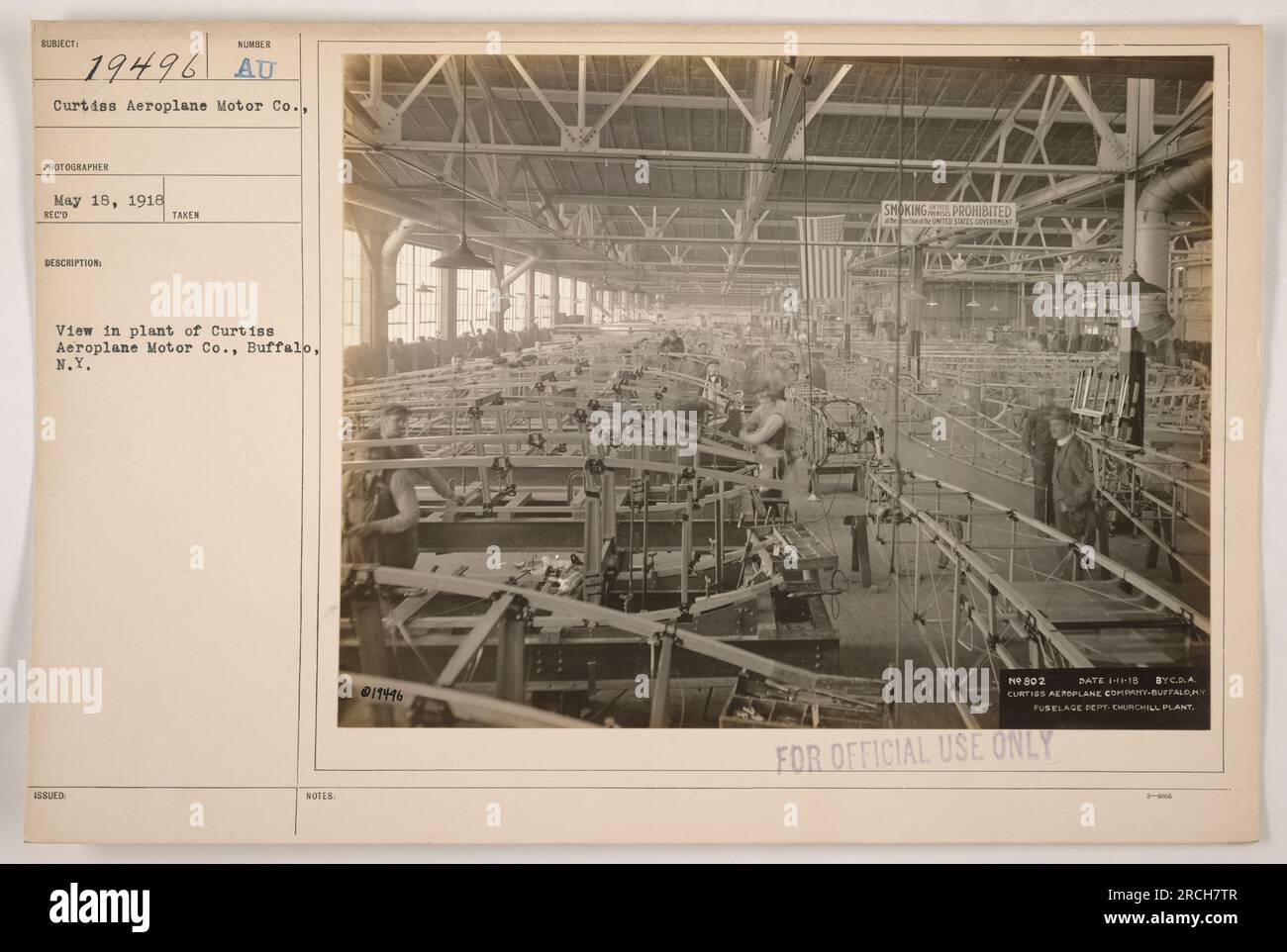 A view in the plant of Curtiss Aeroplane Motor Co., Buffalo, N.Y. This ...