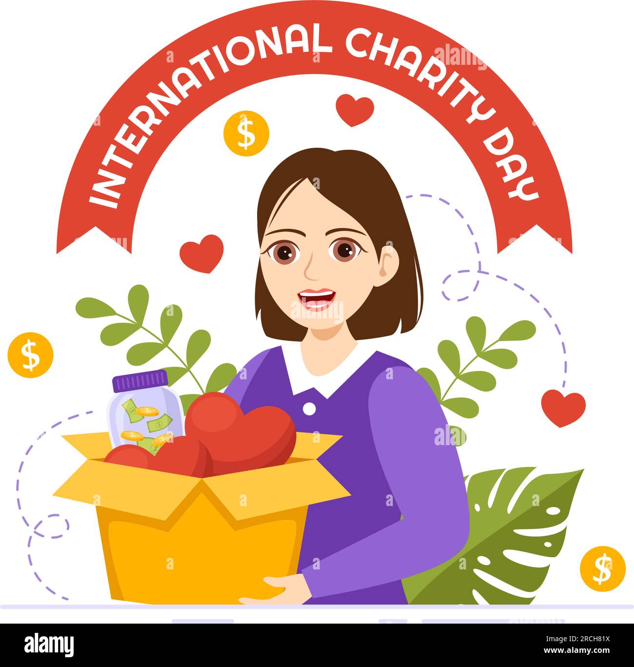 Fundraising poster illustration Cut Out Stock Images & Pictures - Alamy