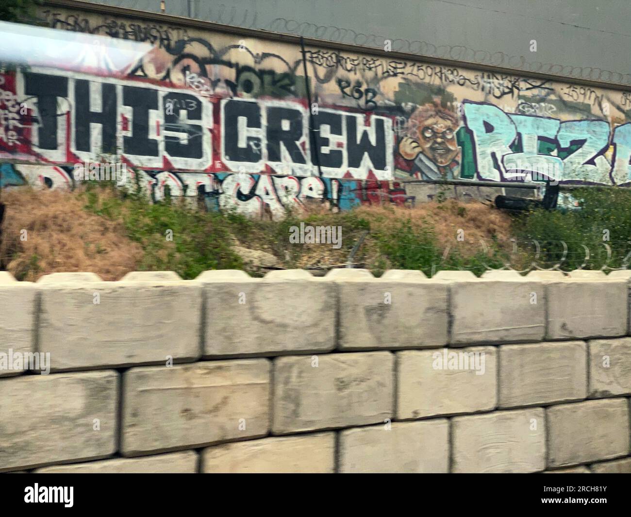 Graffiti Art along a railroad track Stock Photo - Alamy