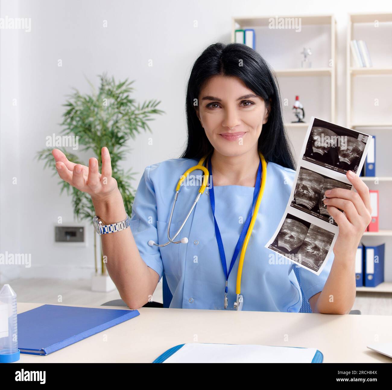 The female doctor gynecologist working in the clinic Stock Photo - Alamy