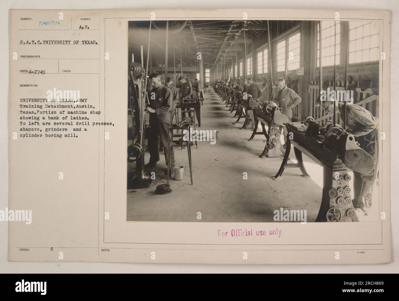 University of Texas, U.S. Army Training Detachment, Austin, Texas. This ...