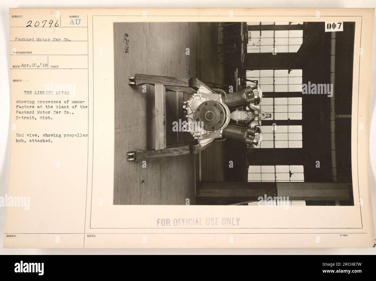 A close-up photograph of the manufacturing processes at the Packard ...