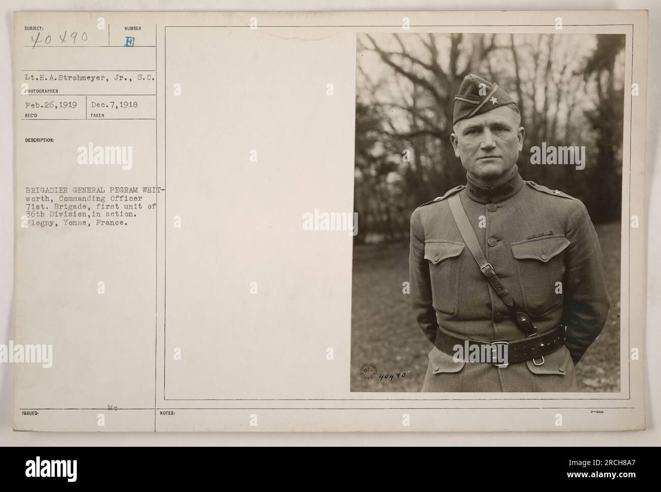 Brigadier general pegram whitworth hi-res stock photography and images ...