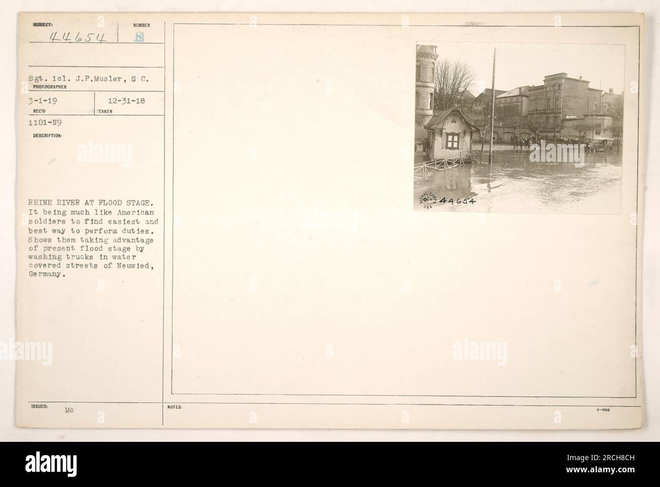 American soldiers taking advantage of flooding conditions on the Rhine ...