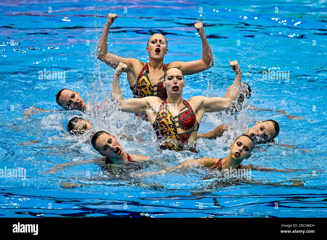 Fukuoka, Japan. 15th July, 2023. Team Canada competes in the Acrobatic ...