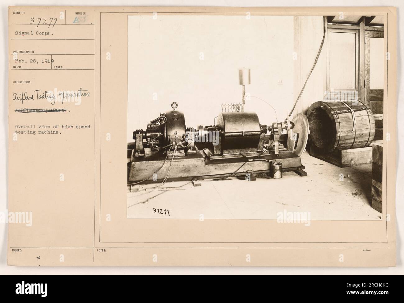 A high-speed testing machine for airplanes being viewed. This ...