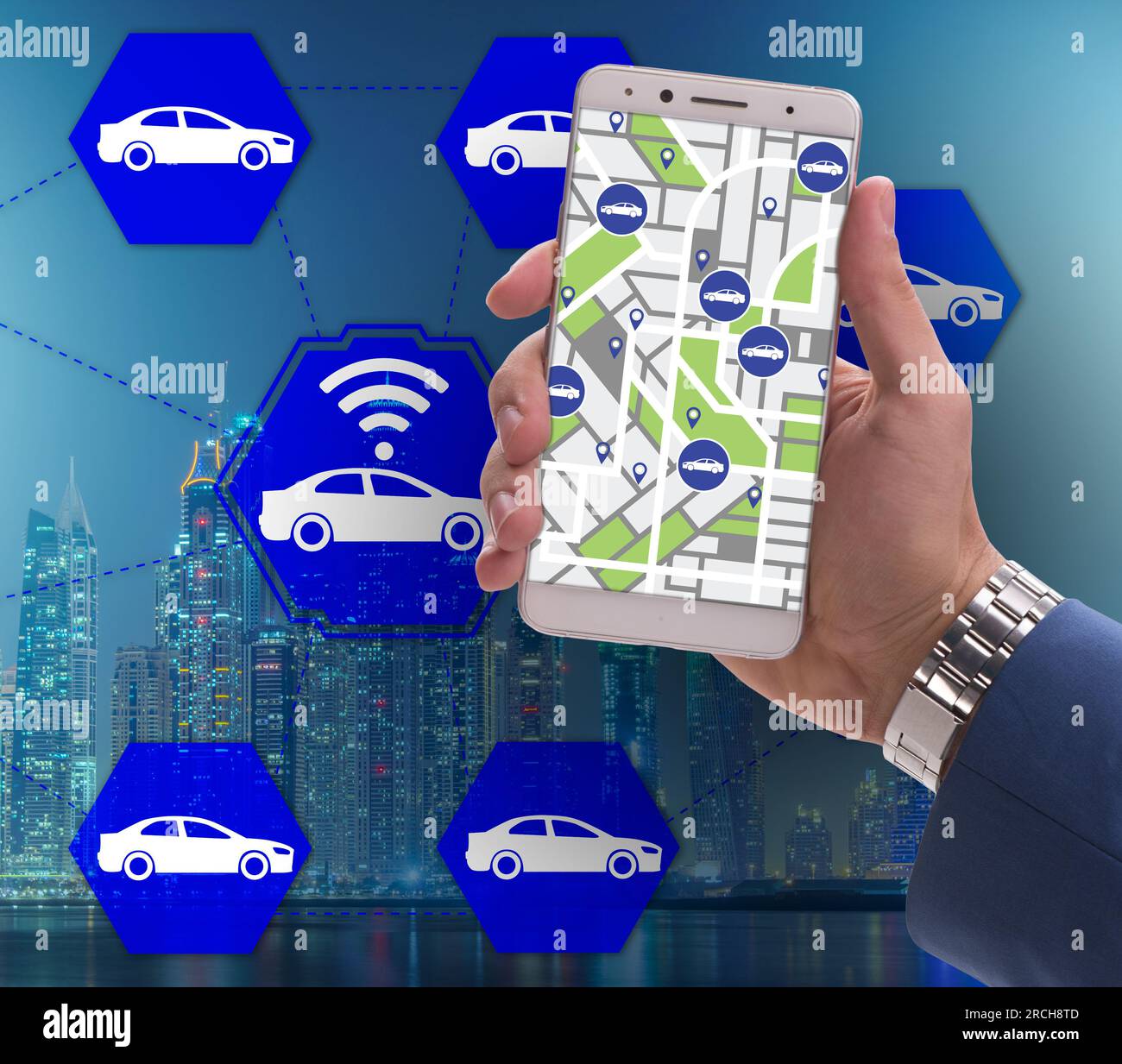 The concept of car ordering online Stock Photo - Alamy