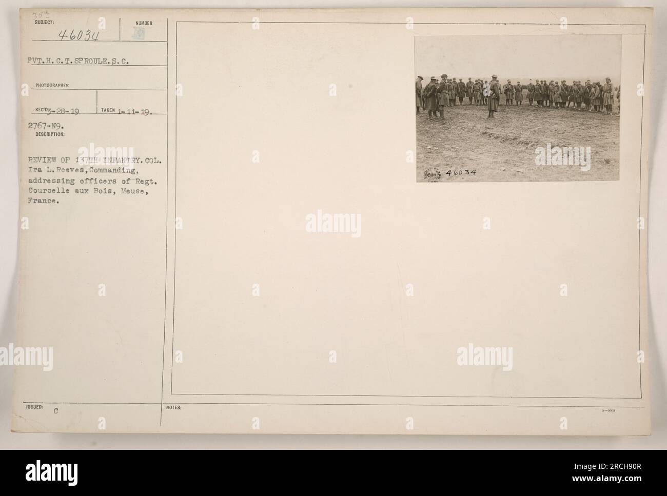 Image of Colonel Ira L. Reeves, Commander of the 137th Infantry ...