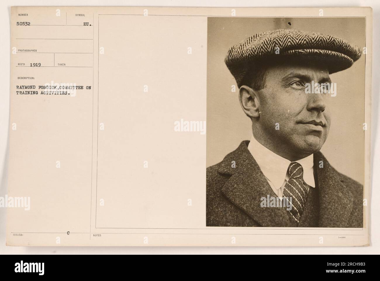 Raymond Fosdick, a member of the Committee on Training Activities ...