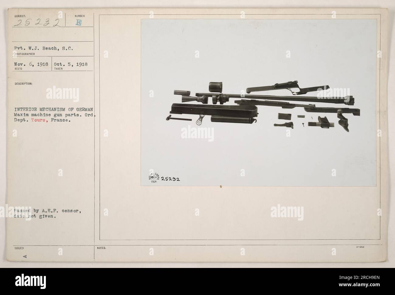 Private W.J. Beach of the Signal Corps captured this photograph on ...