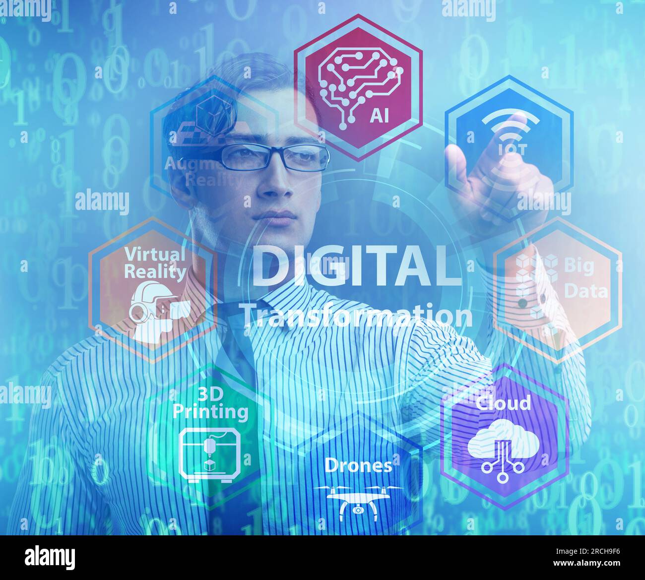 The digital transformation and digitalization technology concept Stock ...