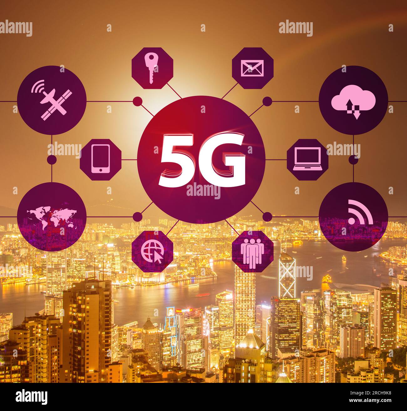 The 5g internet concept in technology concept Stock Photo - Alamy
