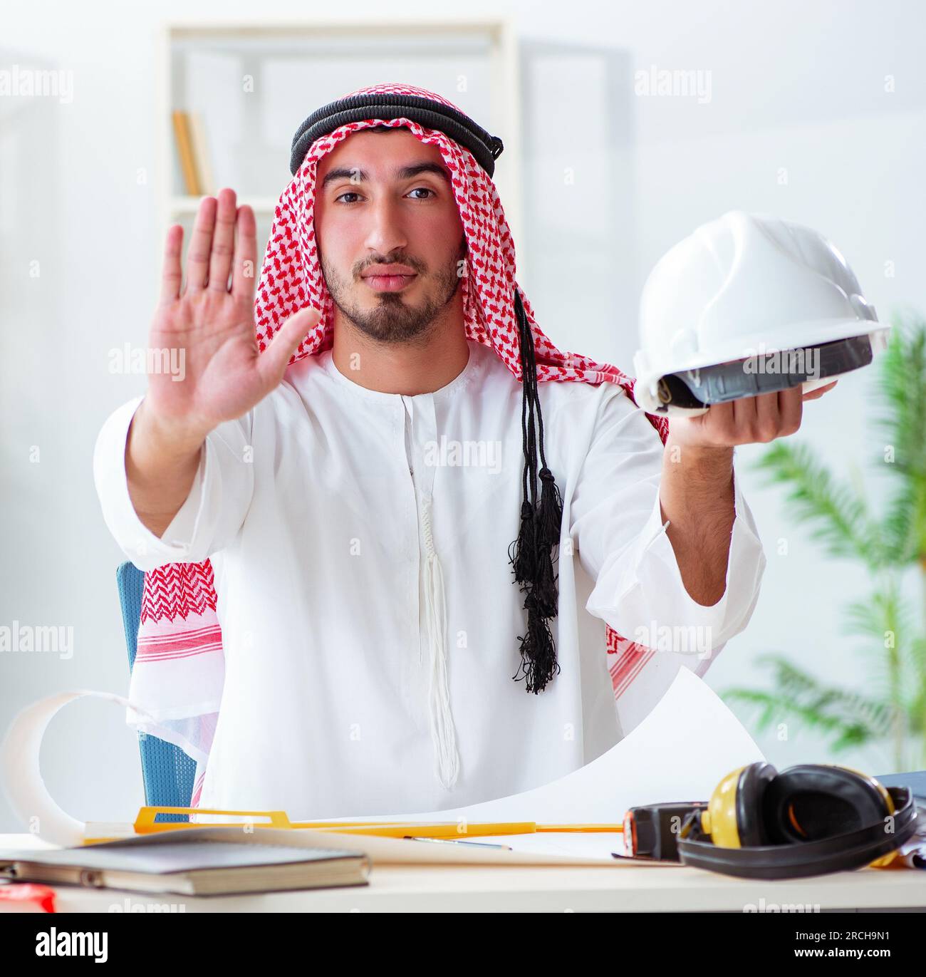 The arab engineer working on new project Stock Photo - Alamy