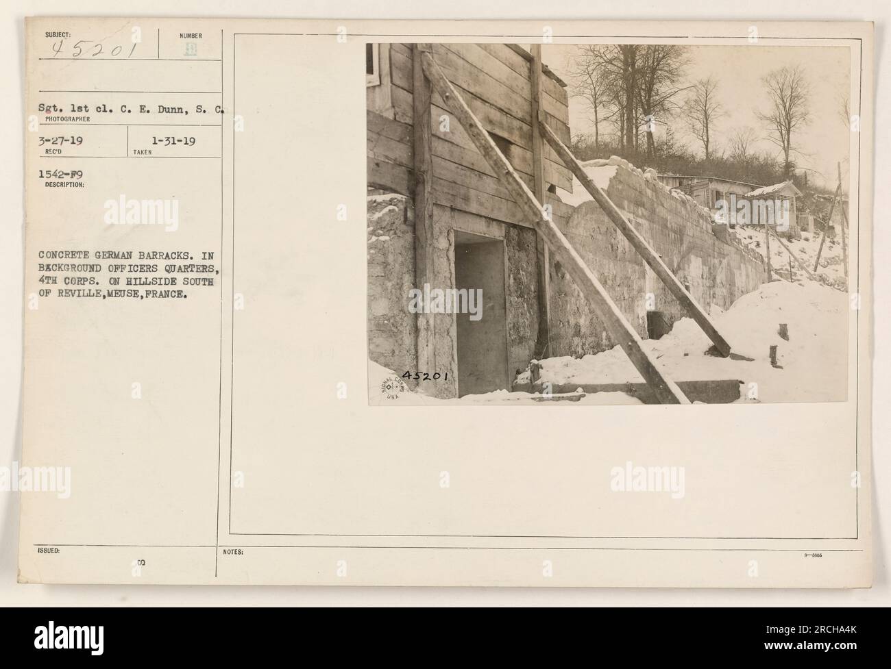 "Concrete German Barracks and officers quarters of the 4th Corps ...