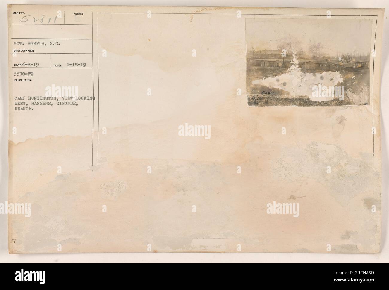 Camp Huntington located in Bassens, Gironde, France. This image shows a ...