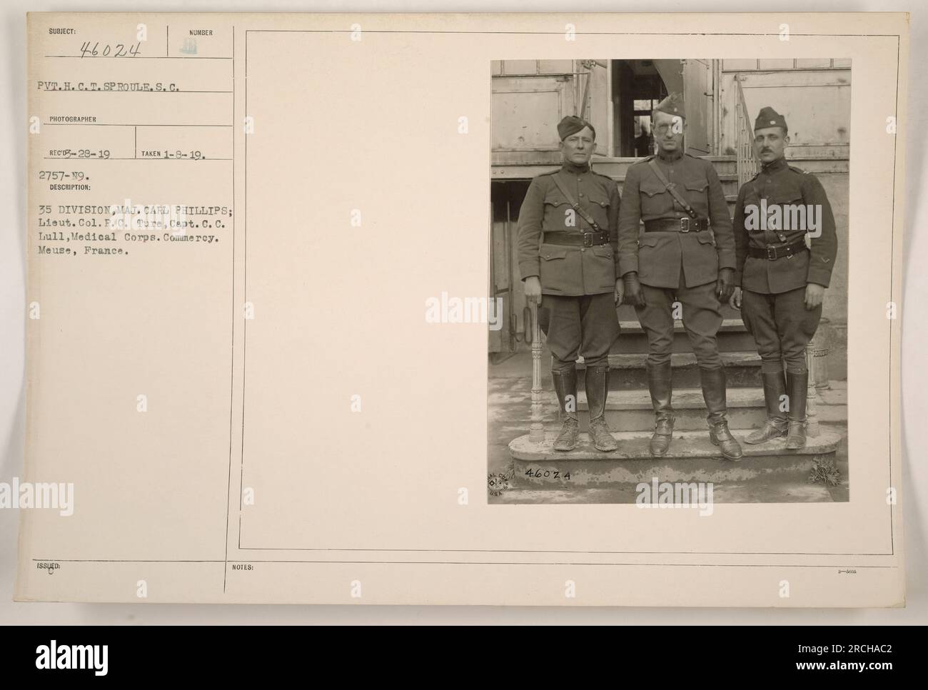 Image depicts Major Carl Phillips of the 35th Division, along with ...