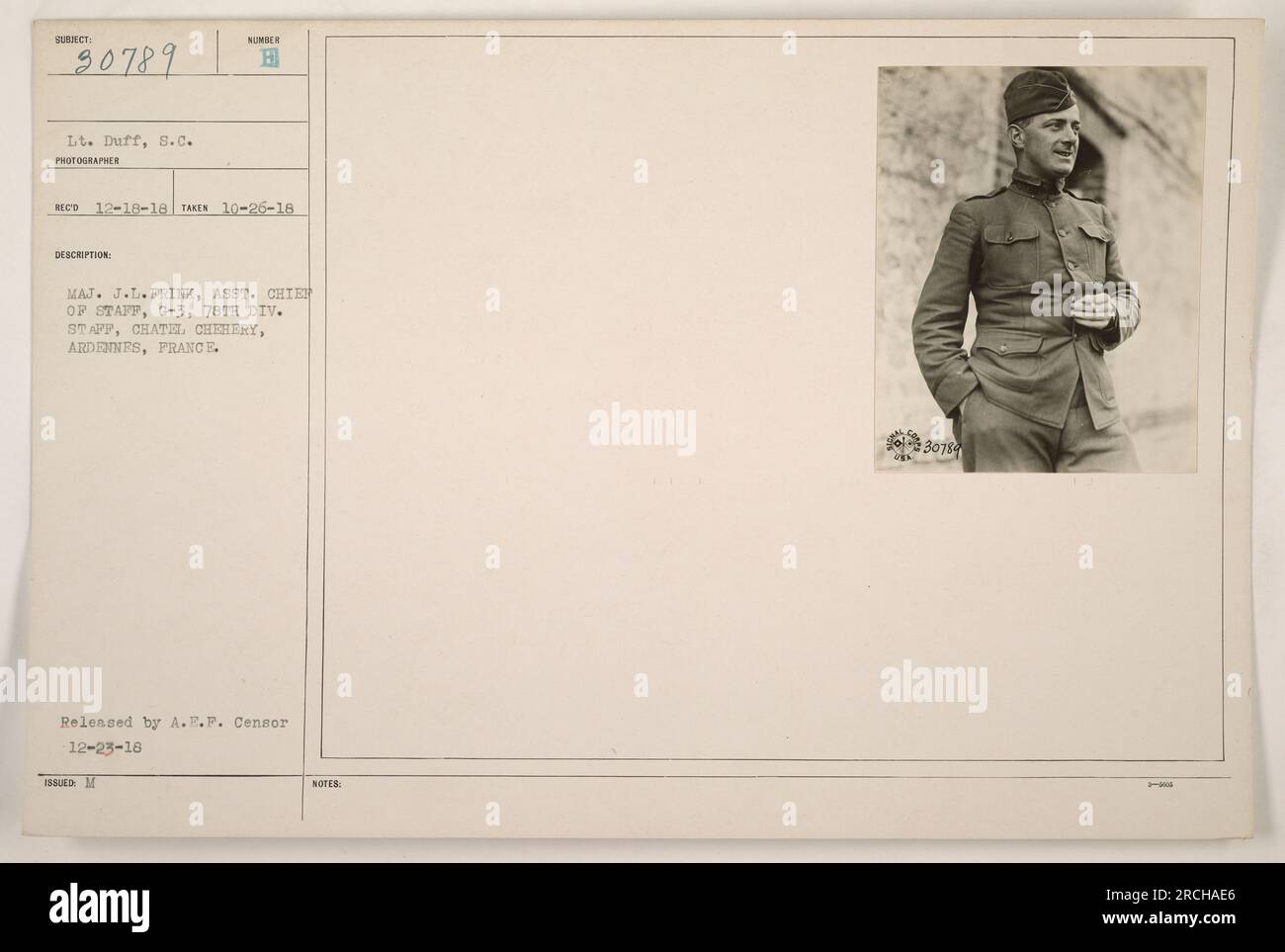 This photograph, numbered 111-SC-30789, features Lt. Duff, S.C. The ...