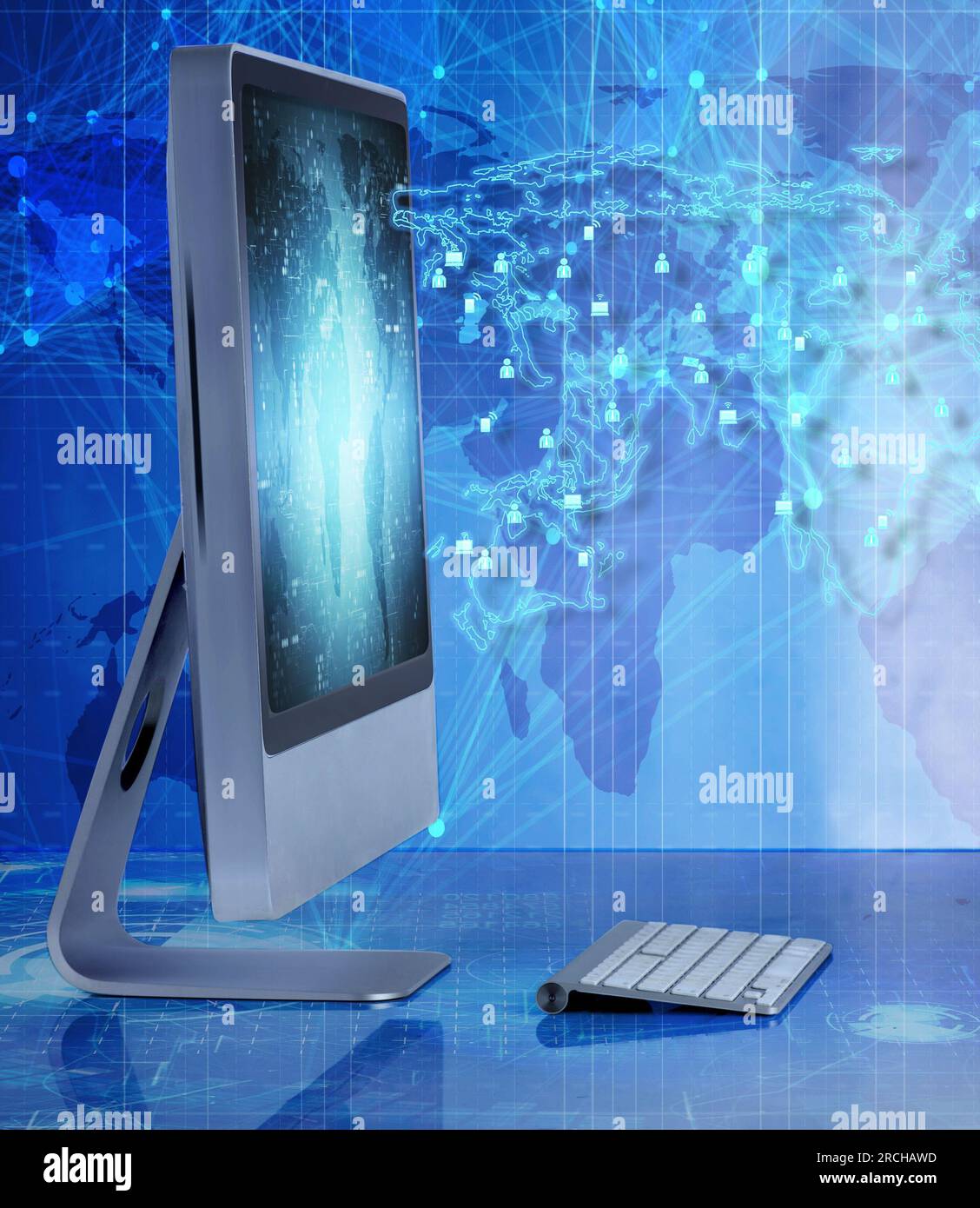 The computer screen in business concept Stock Photo - Alamy