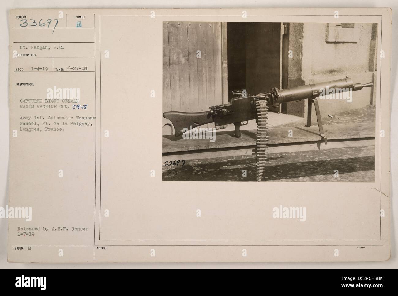 Lieutenant Hargan, a soldier at the Army Inf. Automatic Weapons School ...