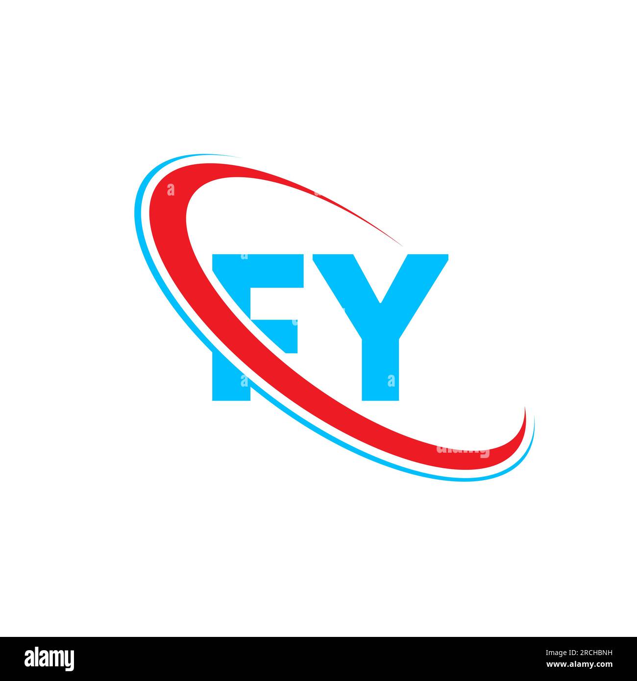 FY F Y letter logo design. Initial letter FY linked circle upercase ...