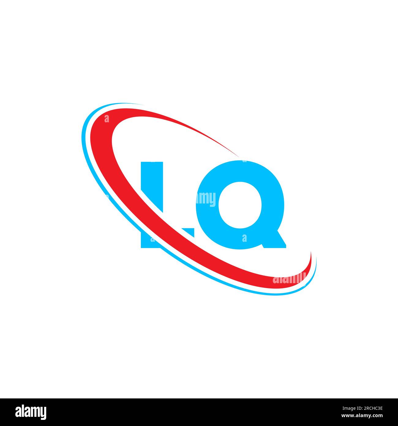 LQ L Q letter logo design. Initial letter LQ linked circle upercase ...