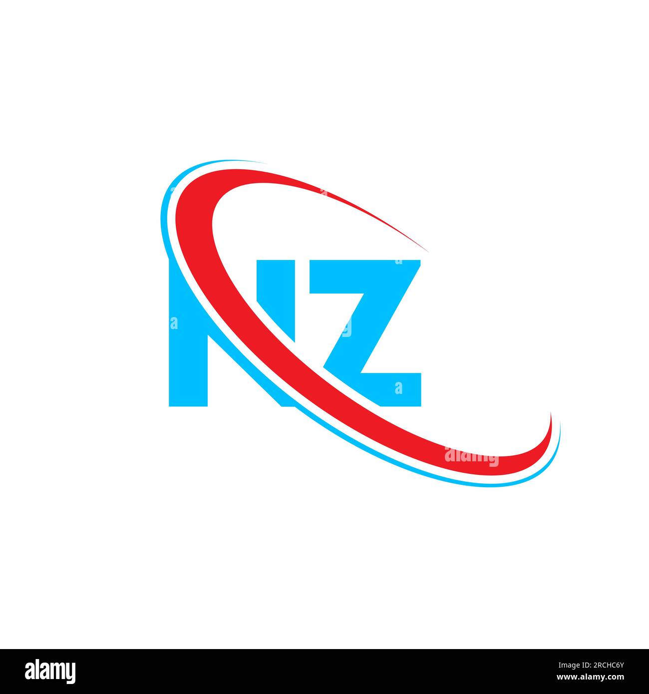 NZ N Z letter logo design. Initial letter NZ linked circle upercase ...