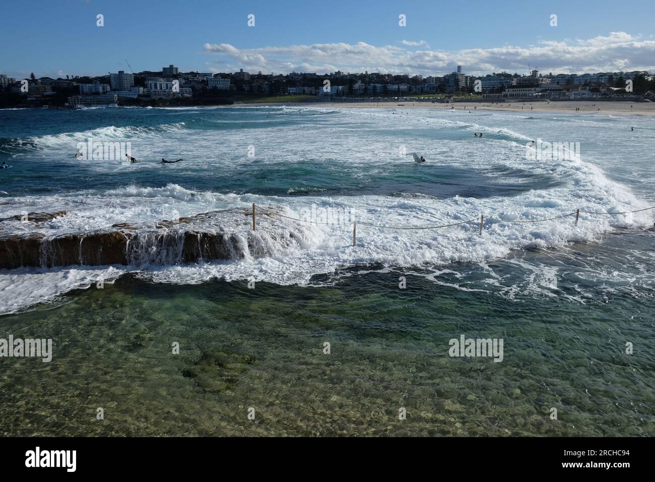 Afternoon, surfing at North Bondi, looking out across North Bondi Ocean ...