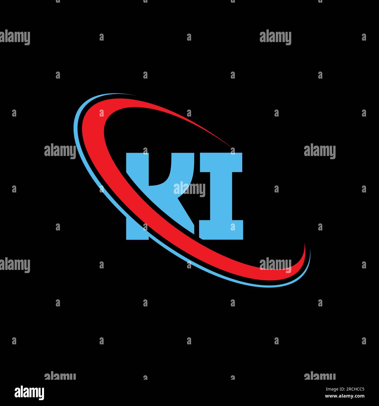 KI logo. KI letter. KI letter logo design. Initials KI logo linked with ...