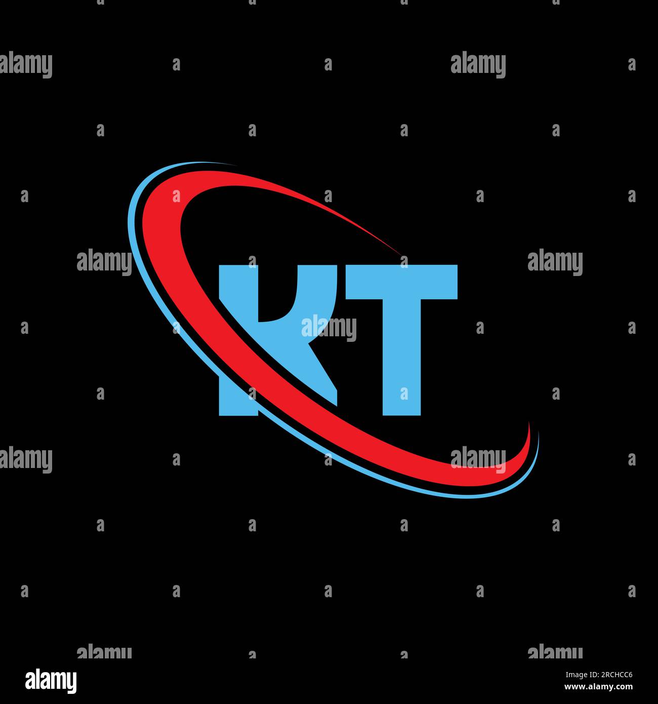 KT logo. KT letter. KT letter logo design. Initials KT logo linked with ...