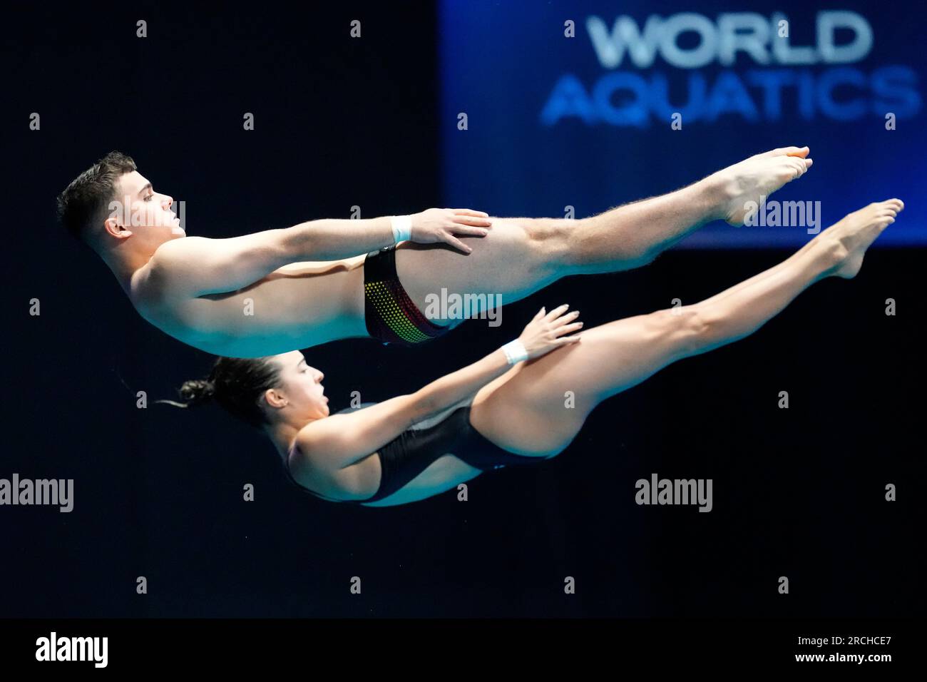 Valeria Antolino and Carlos Camacho Del Hoyo of Spain compete in the ...