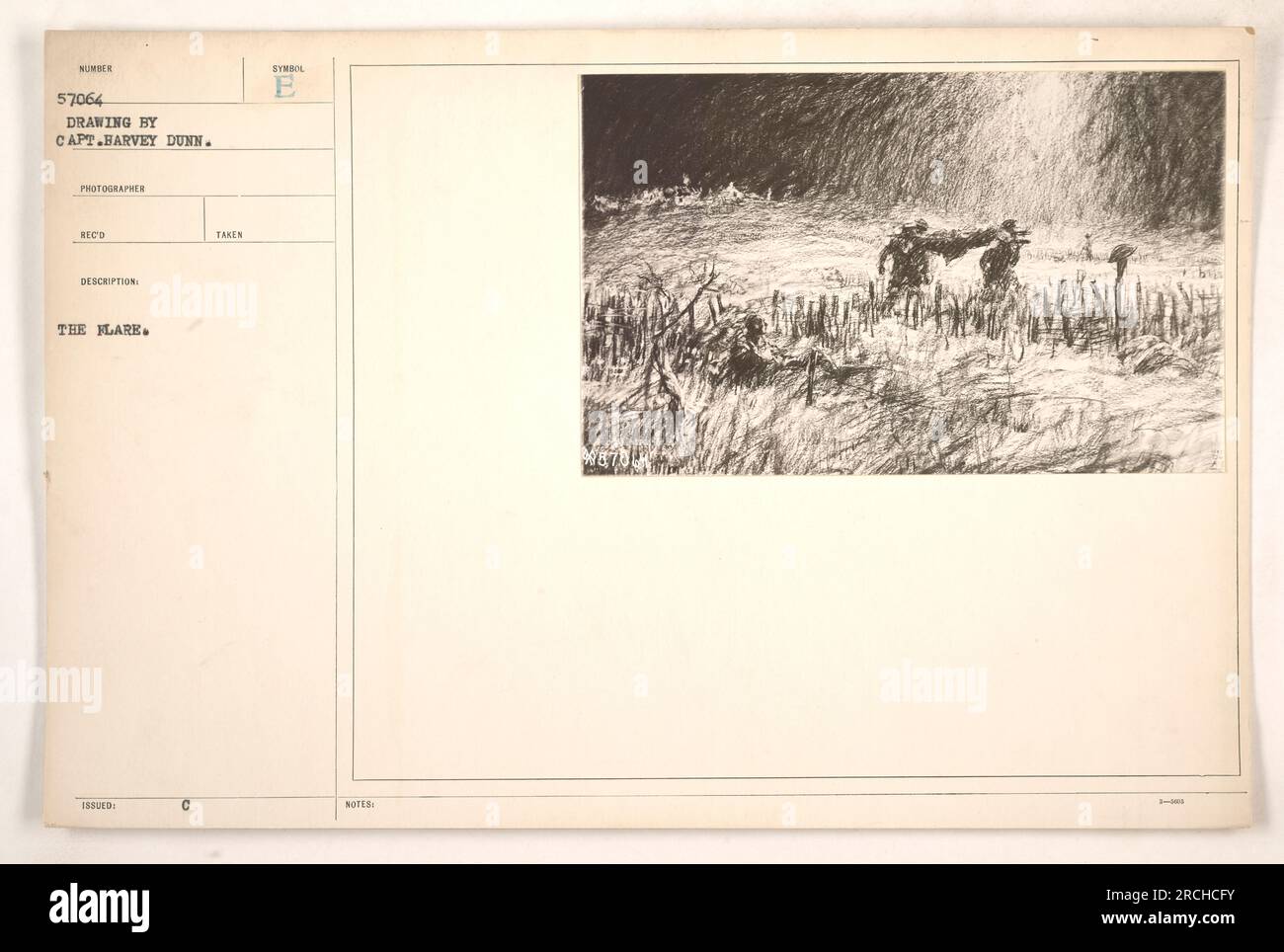 American soldiers launching a flare during World War I. The photo was ...