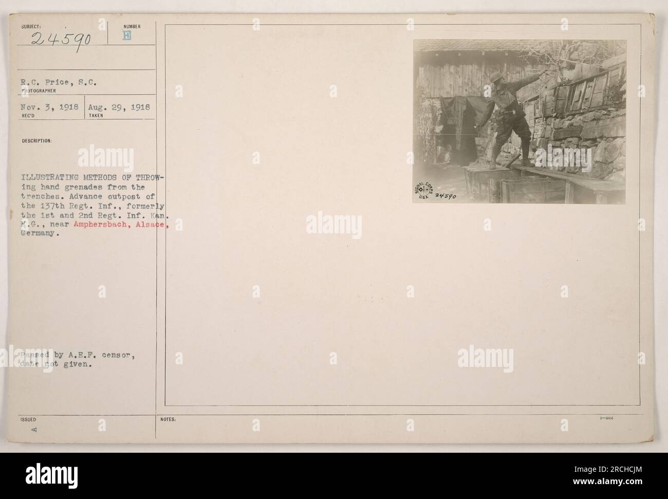 Image showing a soldier demonstrating how to throw hand grenades from a ...