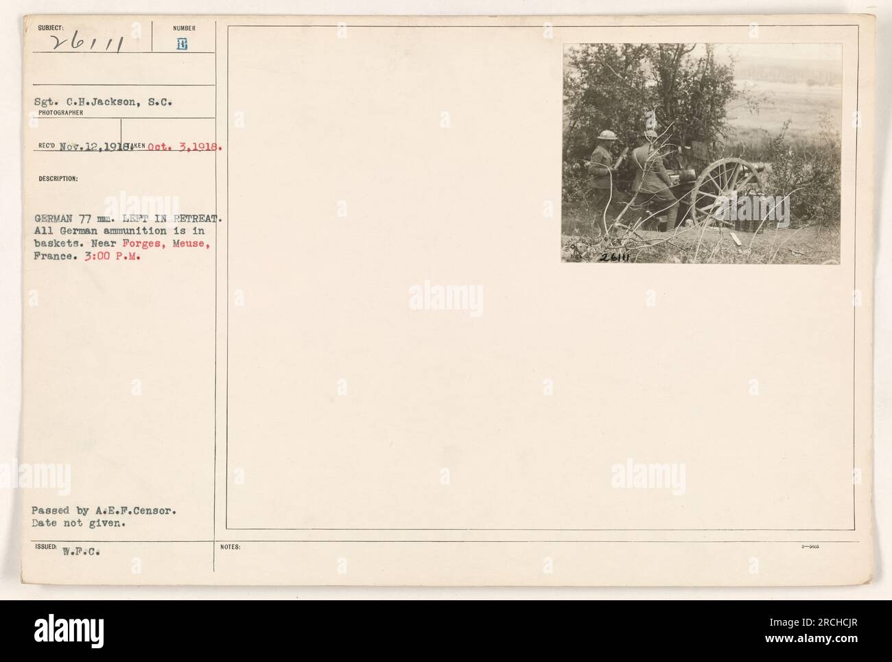 Sergeant c h jackson hi-res stock photography and images - Alamy