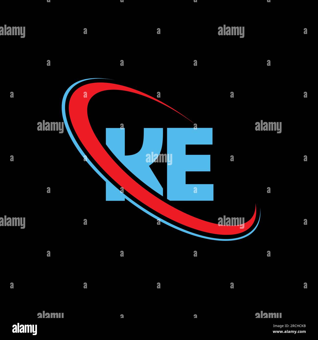 KE logo. KE letter. KE letter logo design. Initials KE logo linked with ...