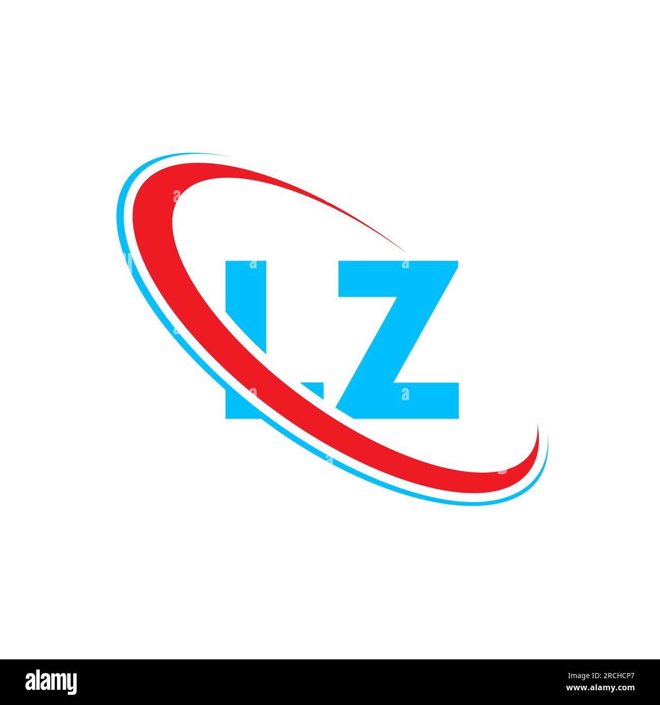 LZ L Z letter logo design. Initial letter LZ linked circle upercase ...
