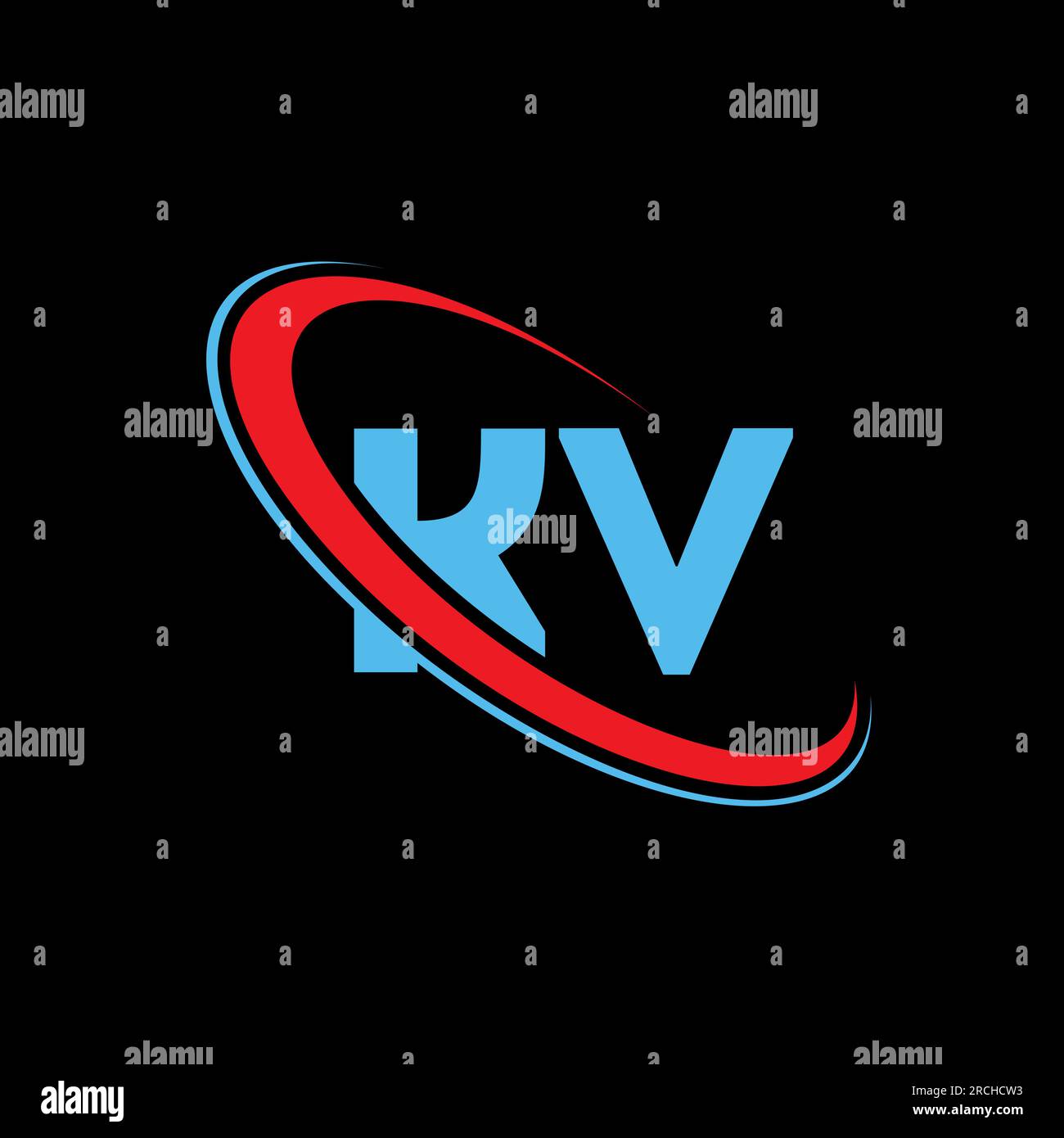 KV logo. KV letter. KV letter logo design. Initials KV logo linked with circle and uppercase ...
