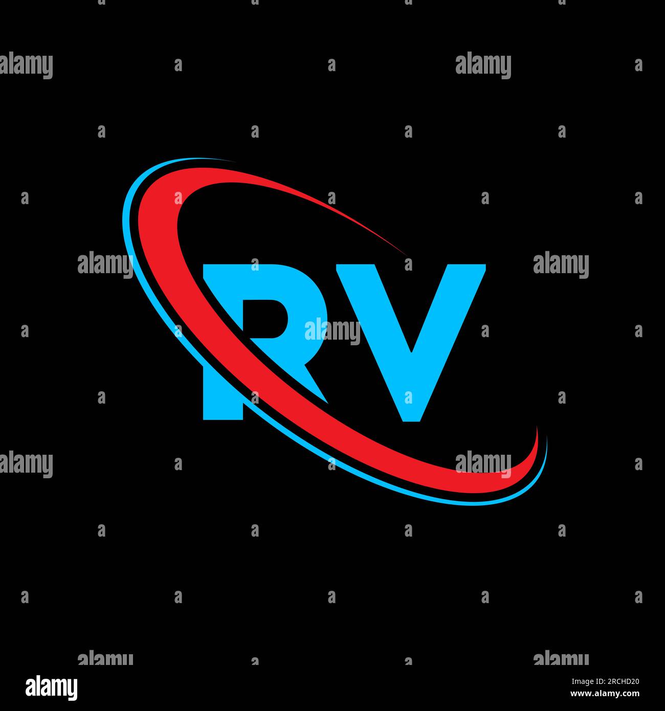 RV R V letter logo design. Initial letter RV linked circle uppercase ... RV R V letter logo design. Initial letter RV linked circle uppercase ...