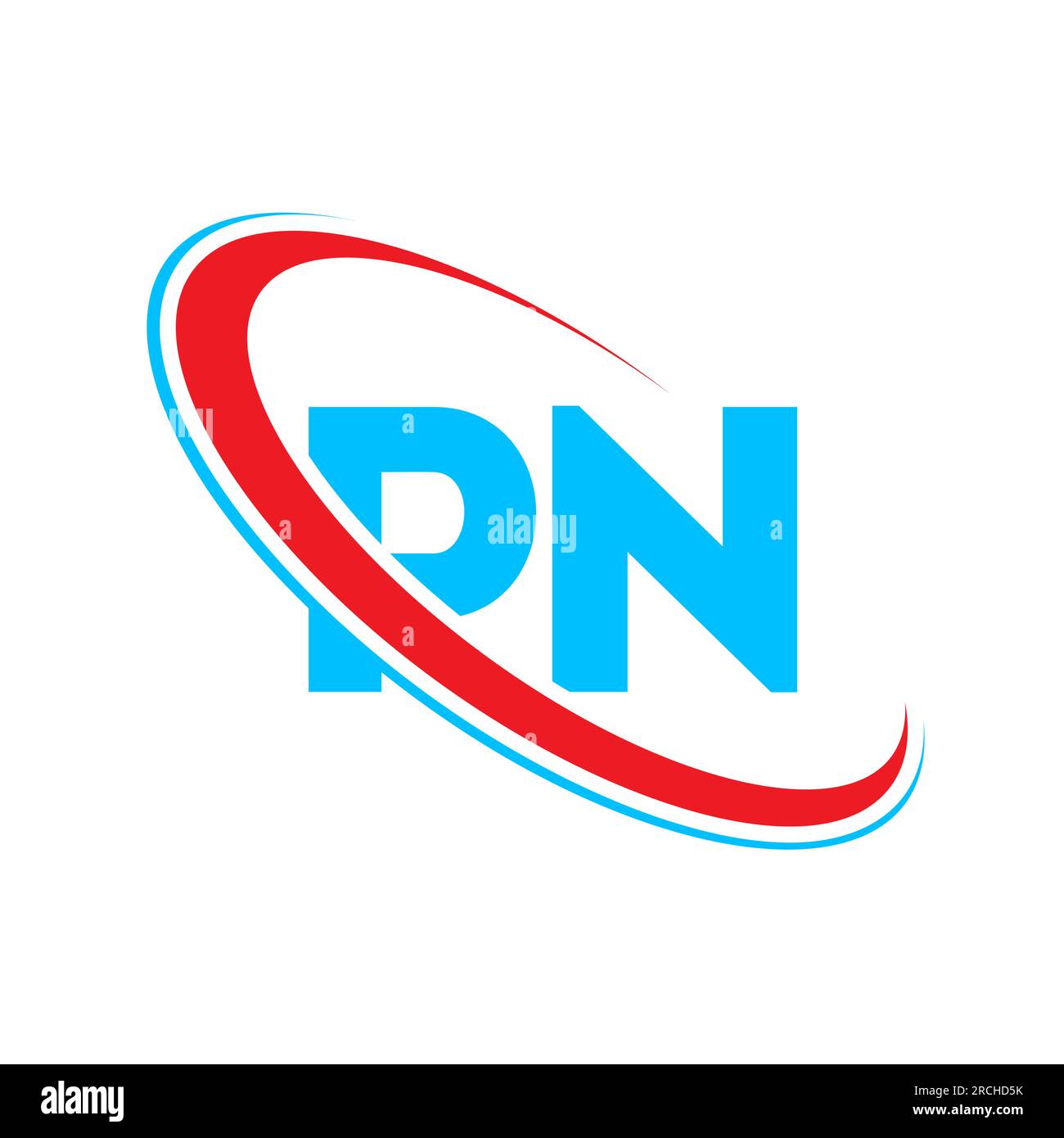 PN P N letter logo design. Initial letter PN linked circle upercase ...