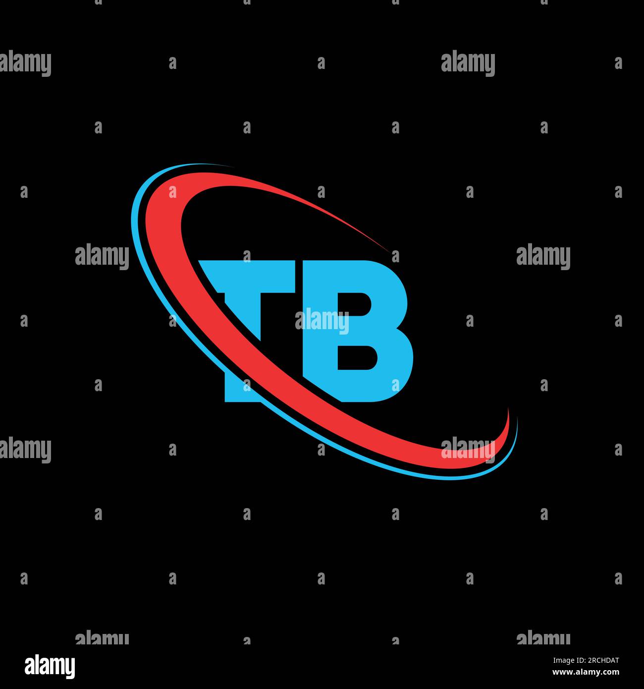 TB T B letter logo design. Initial letter TB linked circle upercase ...
