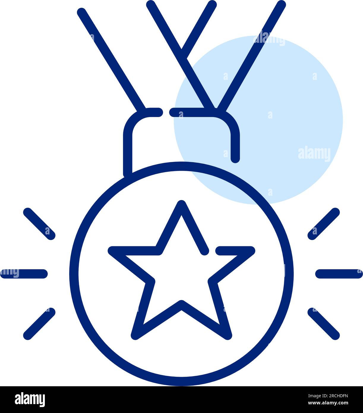 Reward icon. Medal with star and ribbons. Pixel perfect icon Stock ...