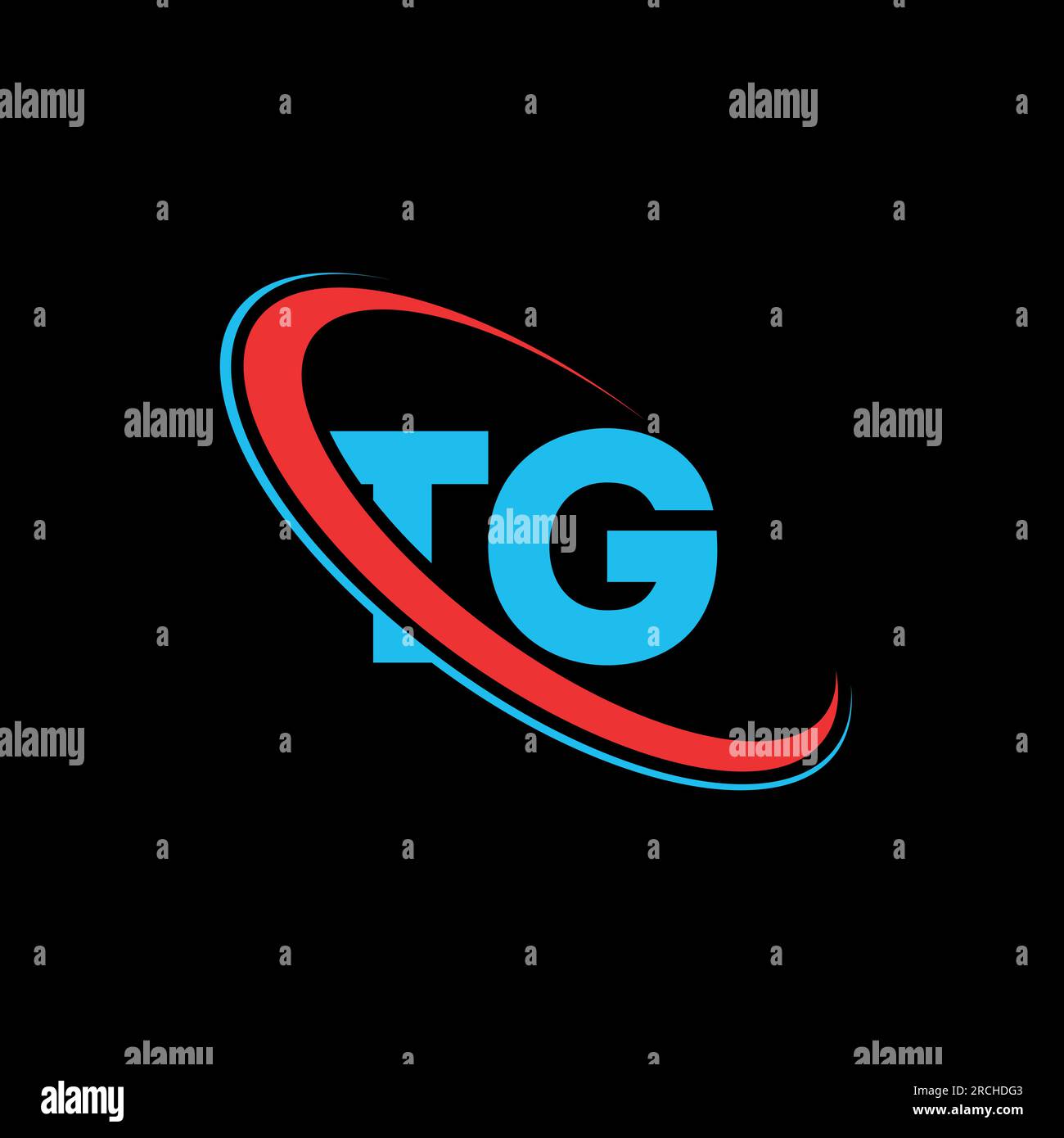 TG T G letter logo design. Initial letter TG linked circle uppercase ...