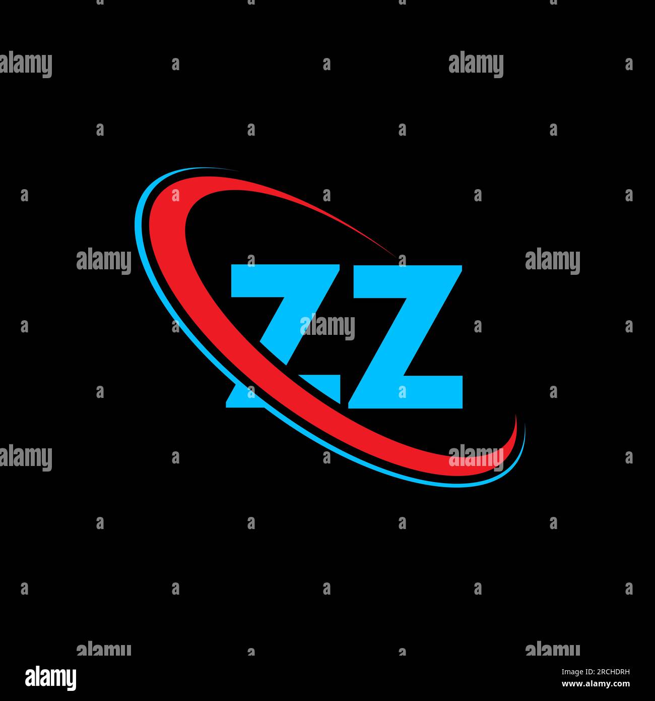 ZY Z Y letter logo design. Initial letter ZY linked circle uppercase ...