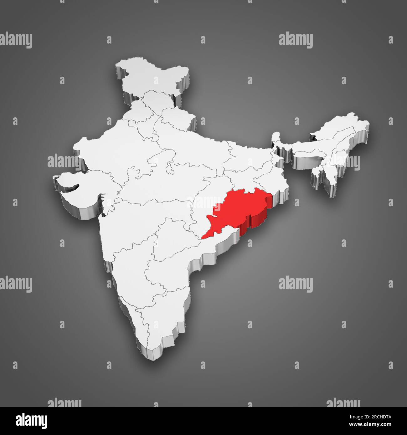 Odisha map hi-res stock photography and images - Alamy