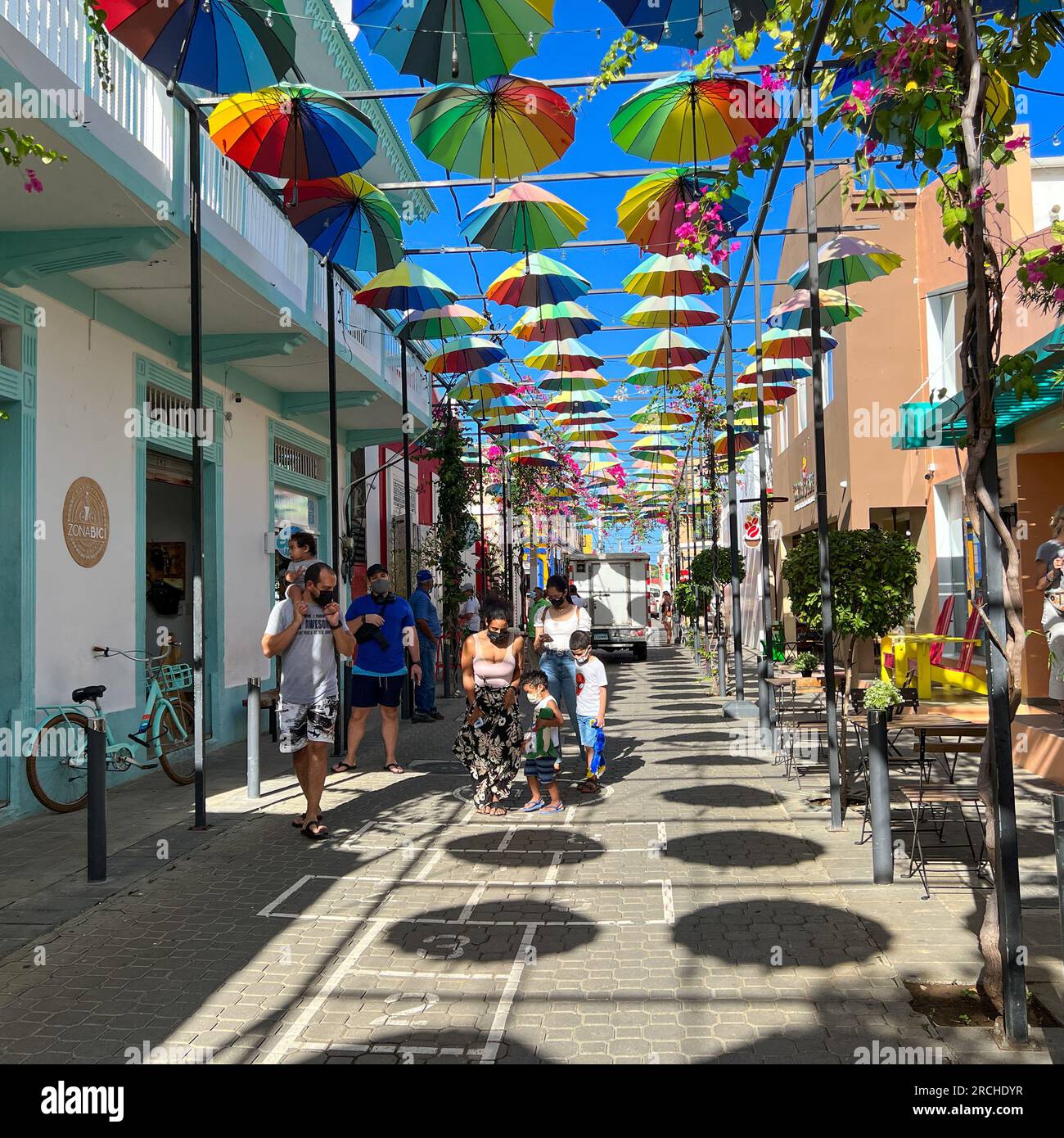 Puerto Plata, DR - January 10, 2022: People playing and socializing on ...