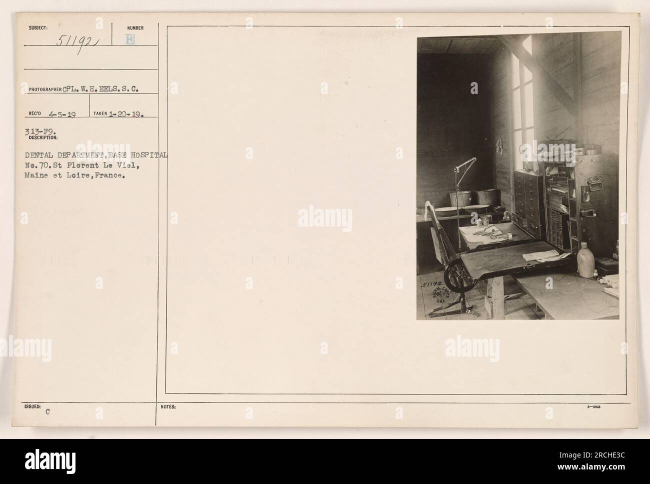 "Dental Department at Base Hospital No. 70 in St. Florent, Le Viel ...